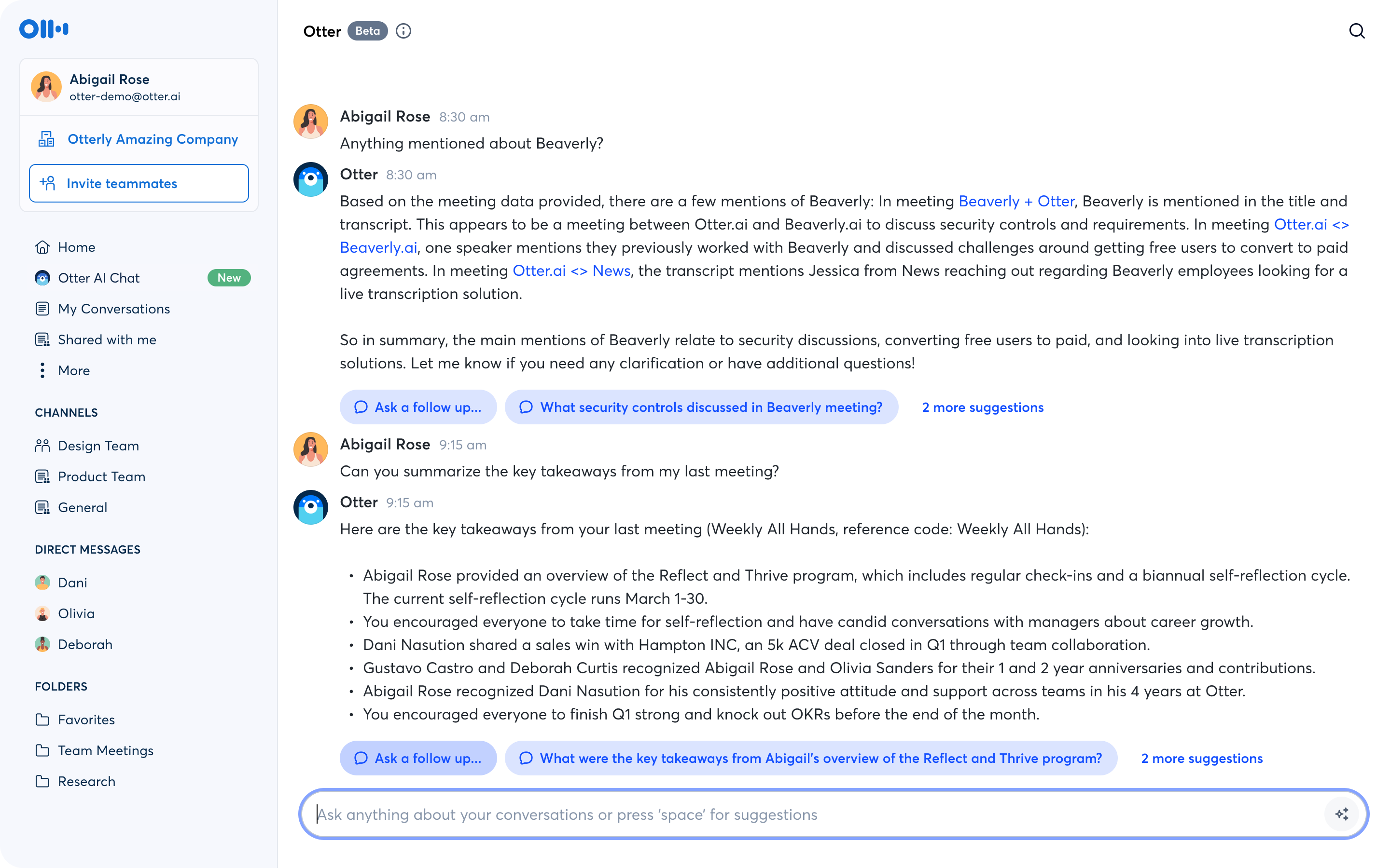 Otter AI Chat Overview 🆕 – Otter.ai Help Center