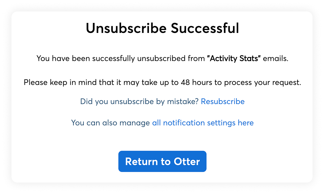 Unsubscribe from Otter emails and turn off push notifications – Help Center