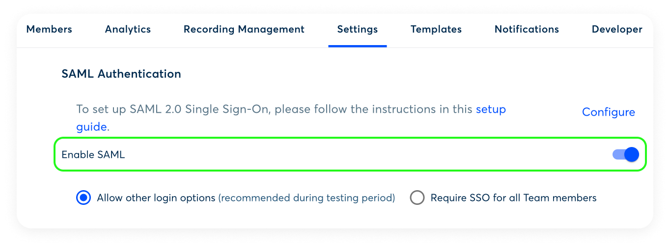 Set up SAML Single Sign-On (SSO) – Help Center