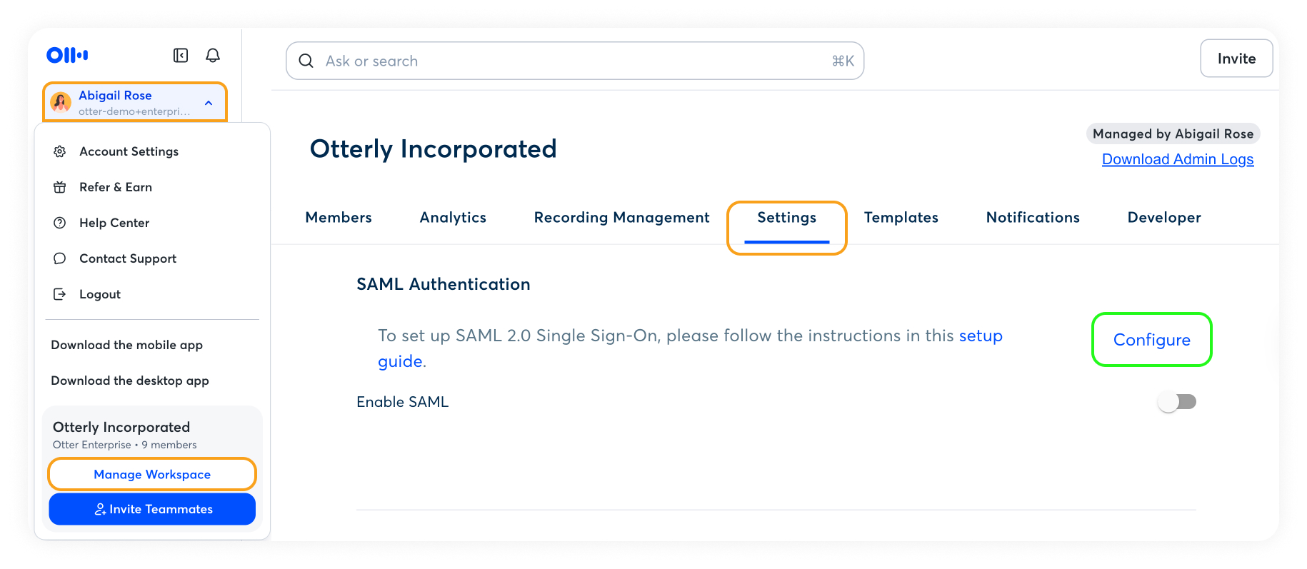 Set up SAML Single Sign-On (SSO) – Help Center